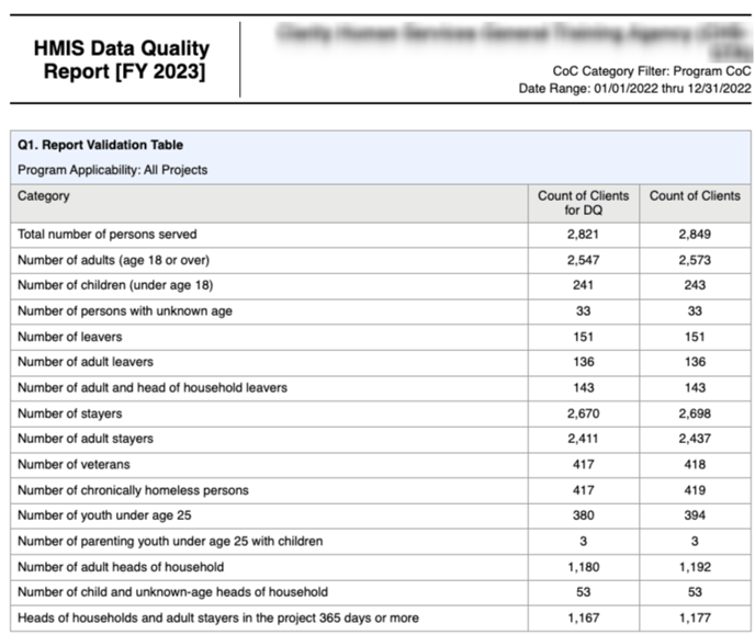 [HUDX-225] HMIS Data Quality Report